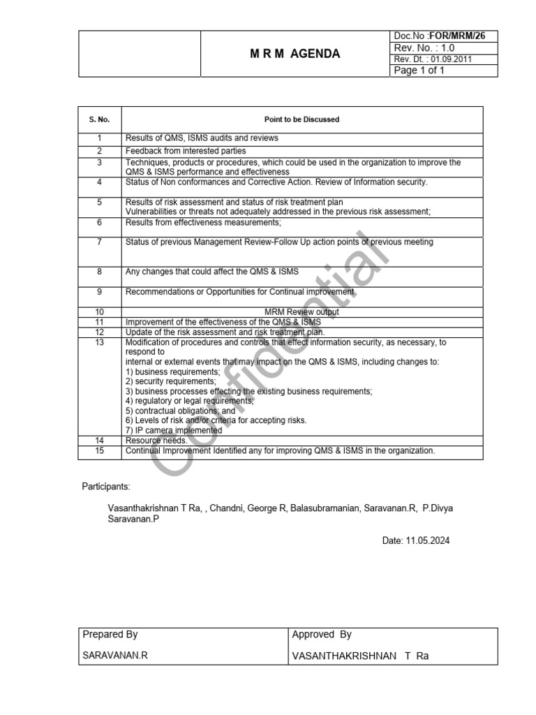 12 MRM Agenda 2024 | PDF | Risk Assessment | Information Security