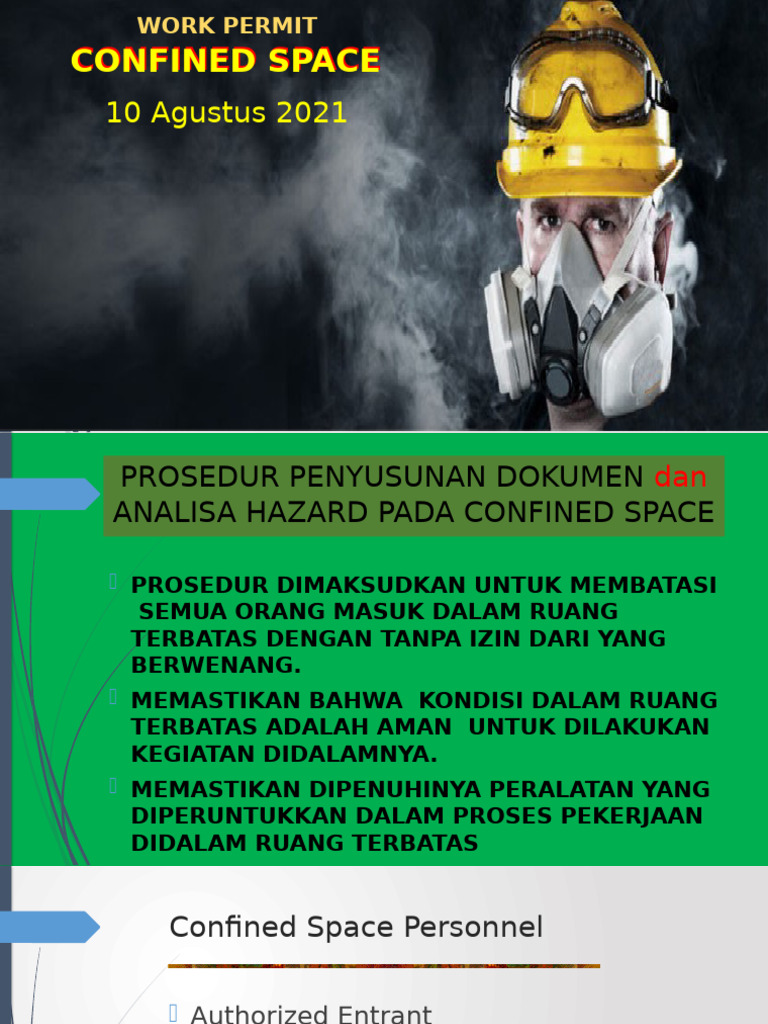 Materi h2. Prosedur Penyusunan Dokumen Analisa Hazard Pada Confined Space | PDF