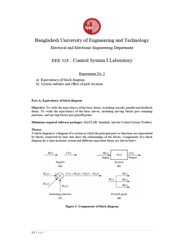 Exp03 EEE318 | PDF | Damping | Control Theory