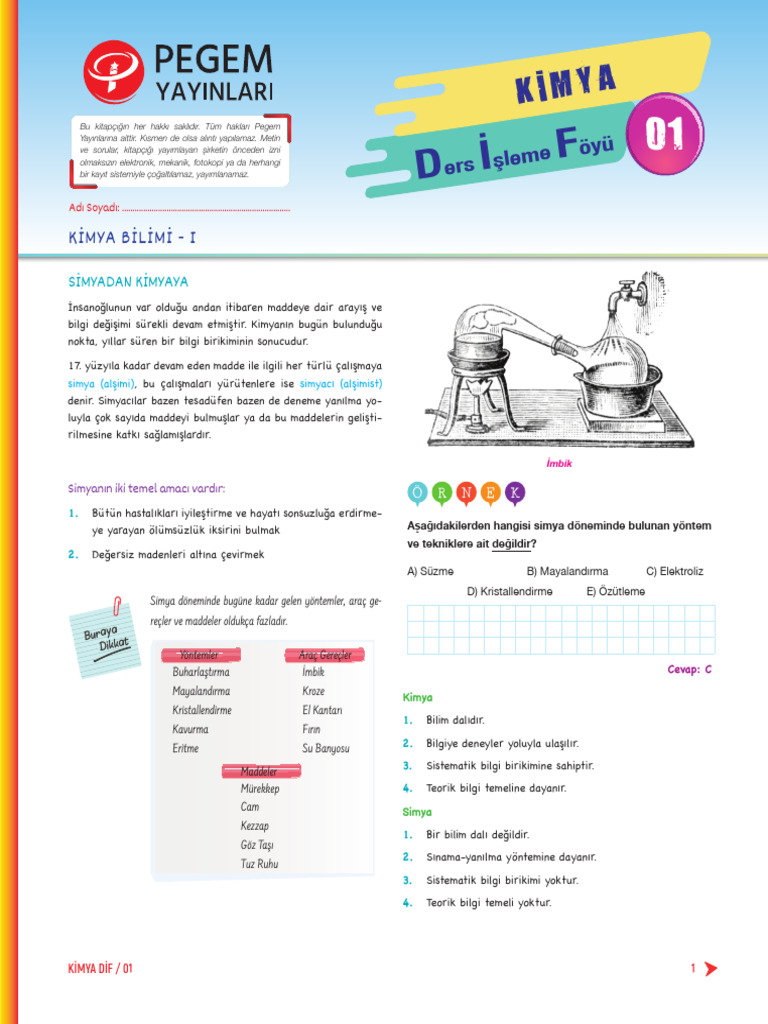 Kimya Bilimi - I | PDF