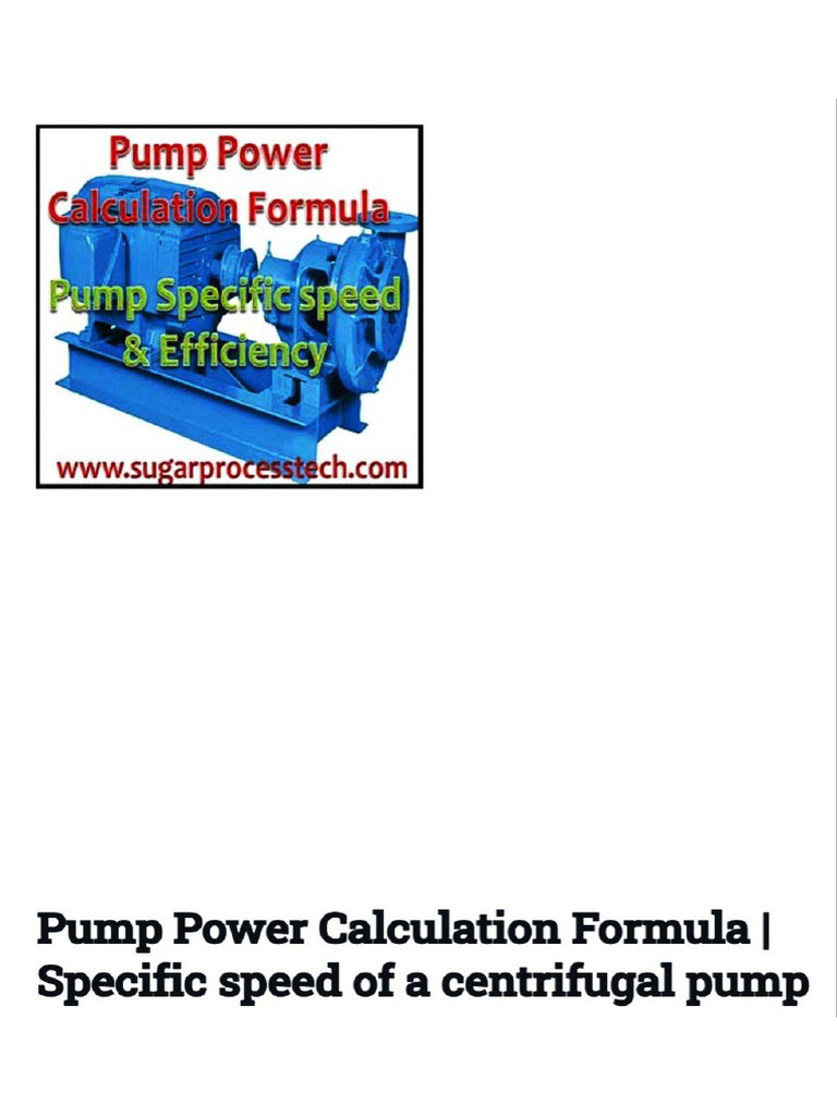 Pump Power Calculations | PDF