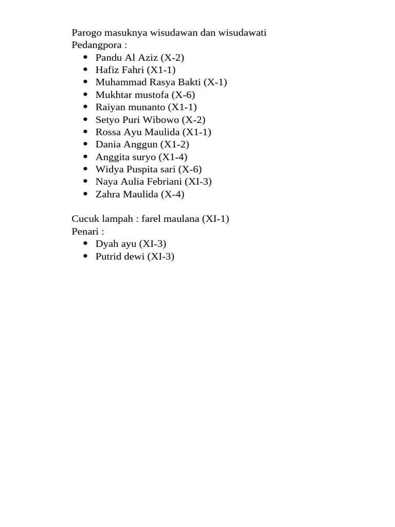 Susunan Acara Wisuda[2] | PDF