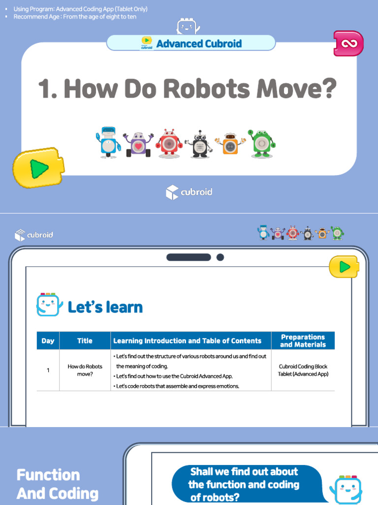 1st - How Do Robots Move - Advanced - Cubroid | PDF