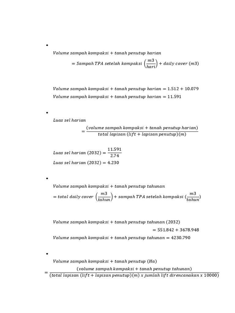 Volume Sampah Kompaksi AE DST | PDF | Griya & Taman | Sains & Matematika