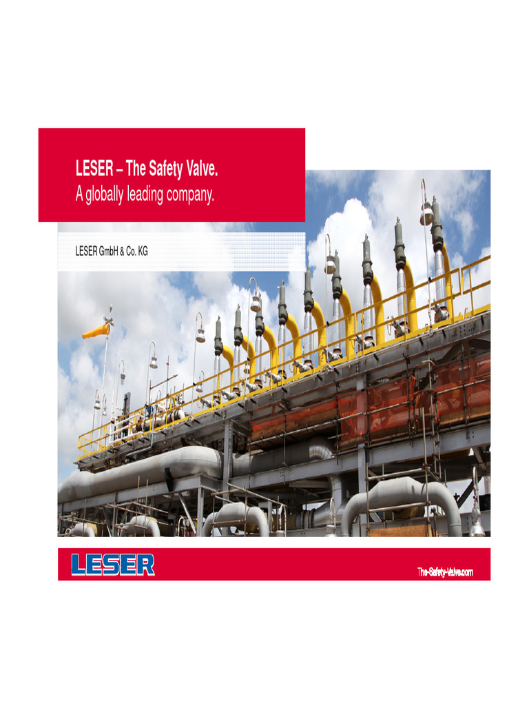 LESER - The Safety Valve (General Brochure) | PDF | Natural Gas | Valve