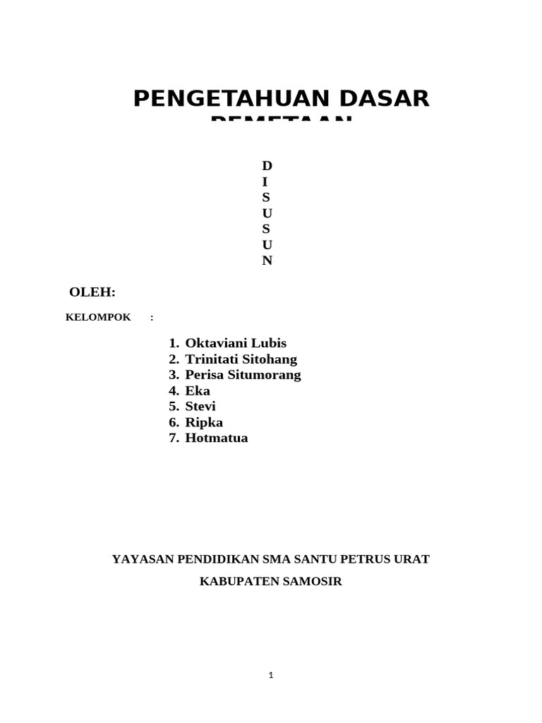 Pengetahuan Dasar Pemetaan Tugas Okta 1 | PDF