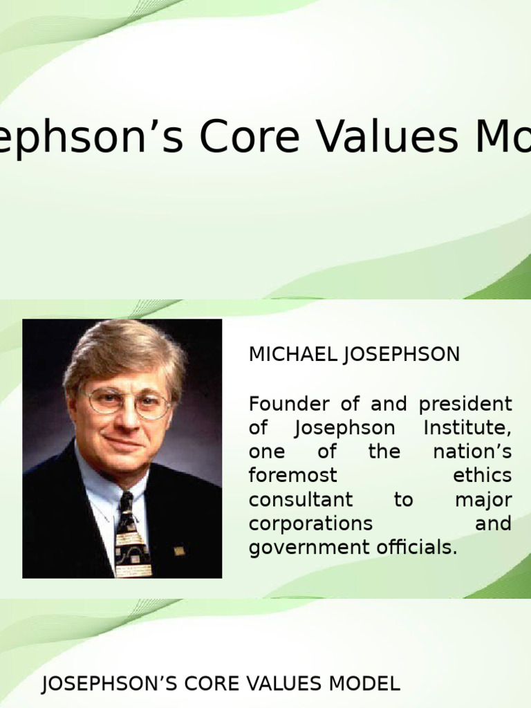 Josephsons Core Values Model | PDF | Morality | Integrity