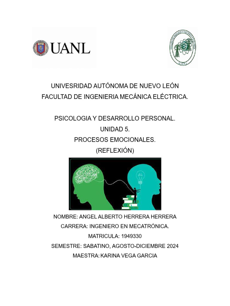 Procesos Emocionales y Autoestima | PDF | Las emociones | Autoestima