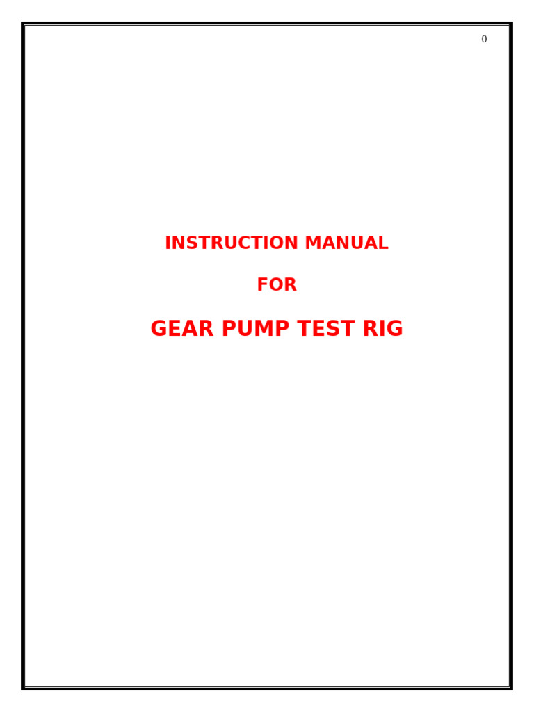Gear Pump Pdf Pump Pressure Measurement