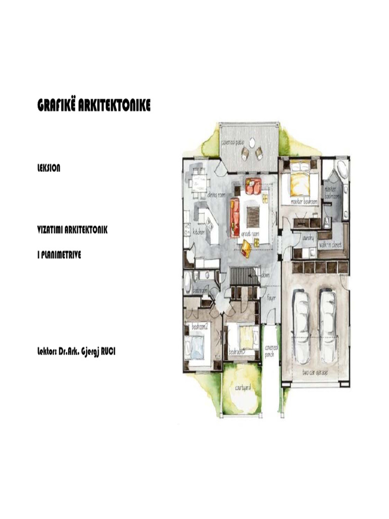 Grafika Arkitektonike Vizatimi I Planimetrive 6614 | PDF