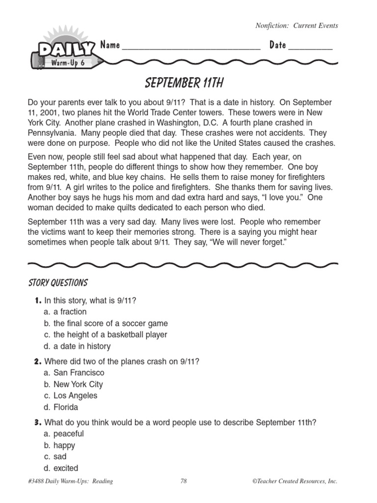 Daily Reading Practice Grade 2 10 | PDF | Travel