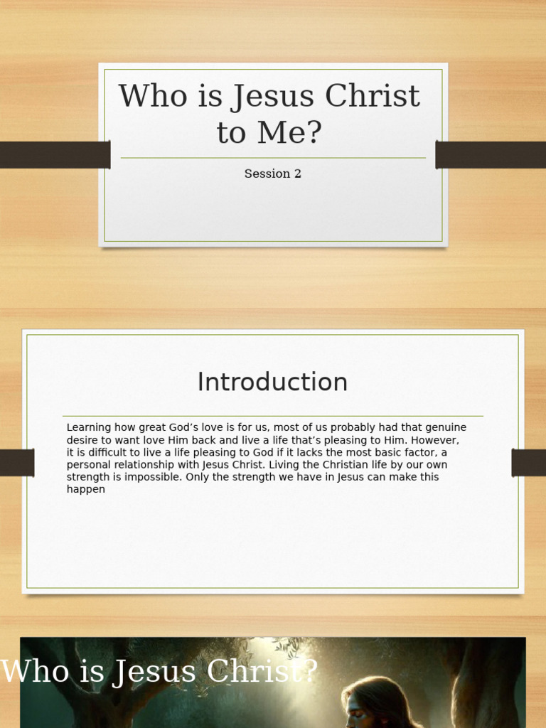 Who Is Jesus Christ To Me | PDF | Jesus | Salvation