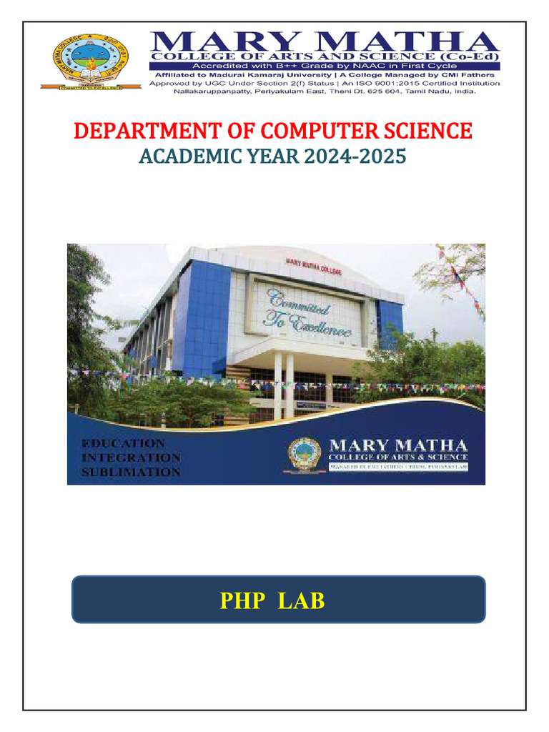 Bca PHP Lab Spiral | PDF | Php | Letter Case Bca PHP Lab Spiral | PDF | Php | Letter Case