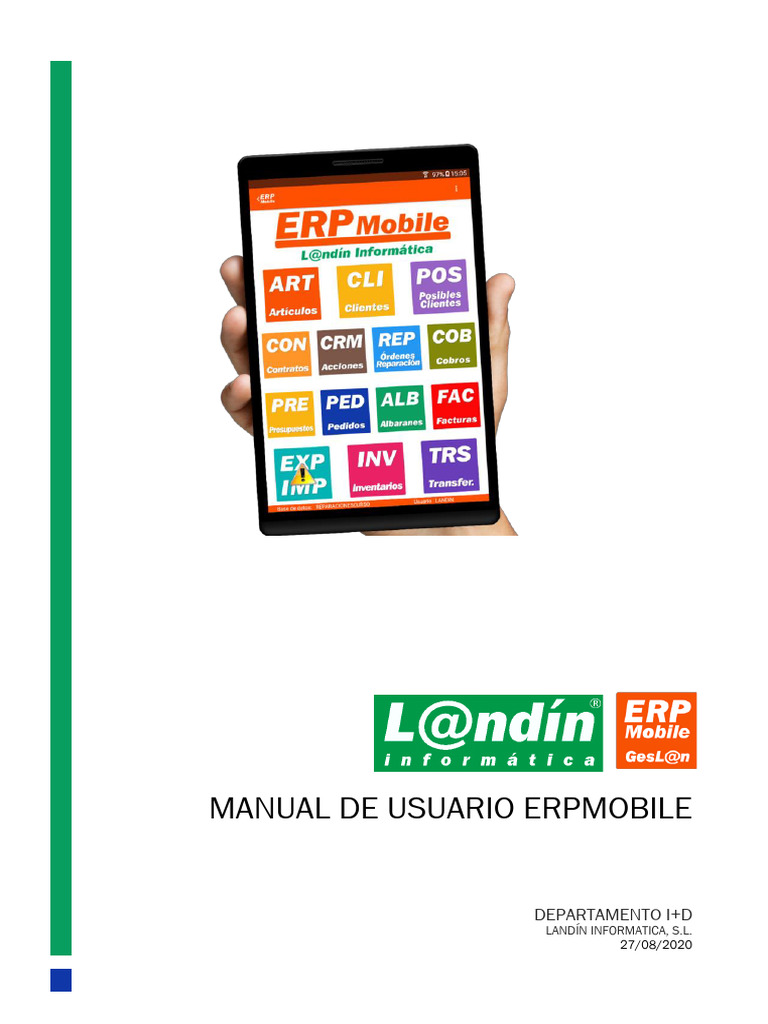 ERP Mobile - Manual Usuario | PDF | Software de la aplicacion ...