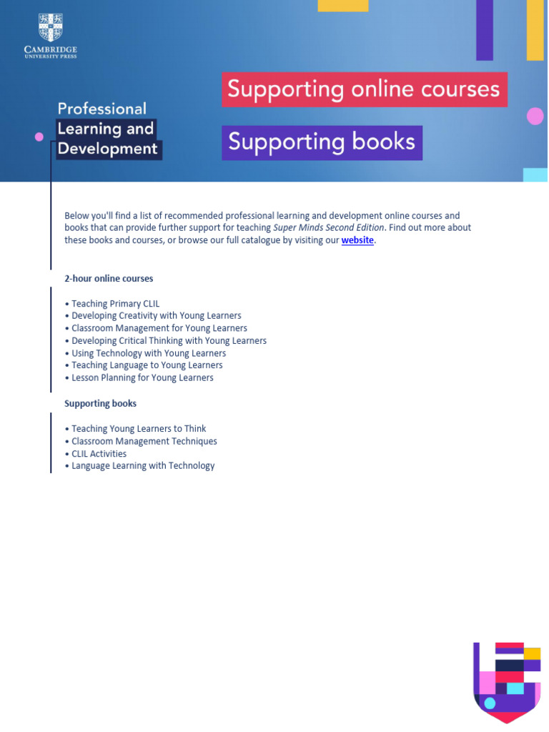 PLD Supporting Books and Online Courses - Super Minds Second Edition | PDF