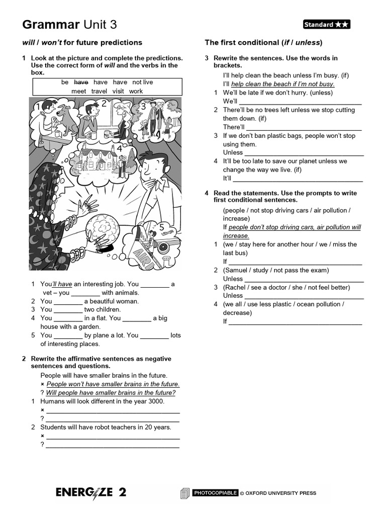 Energize2 - G&V - Unit 3 - STANDARD | PDF | Grammar | Linguistics