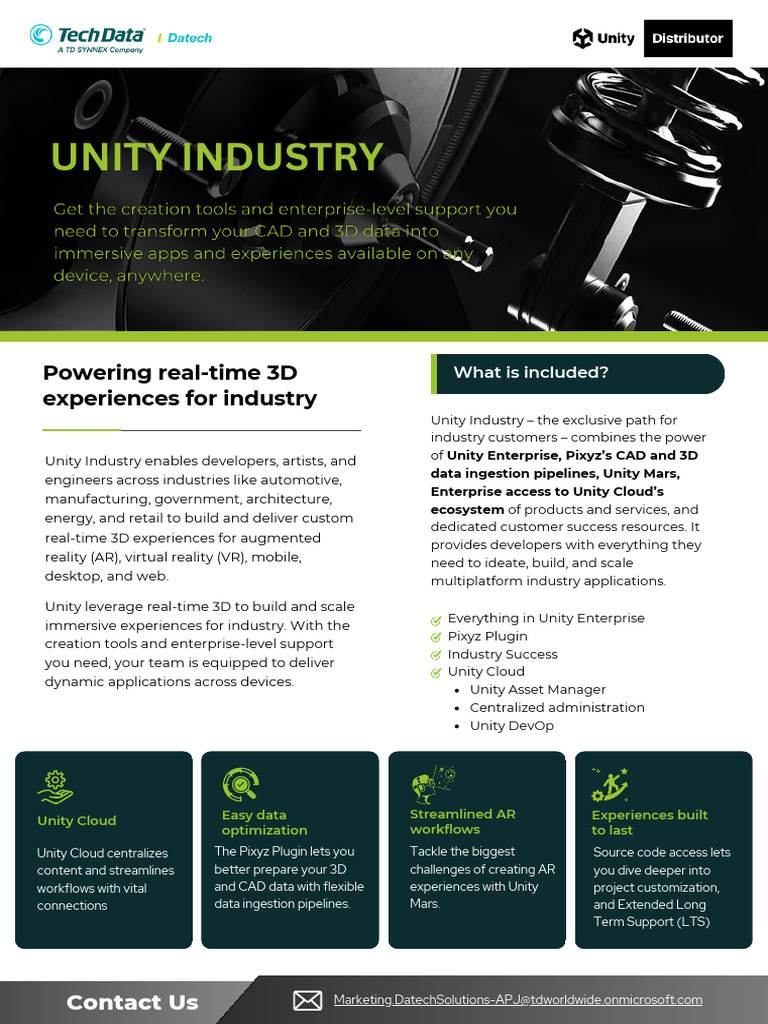 TD - Unity Industry - EN | PDF | Unity (Game Engine) | Augmented Reality
