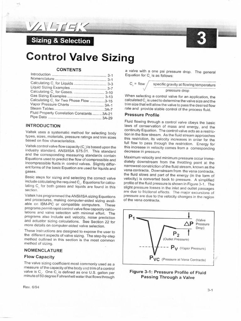 Control Valve Sizing-VALTEK | PDF