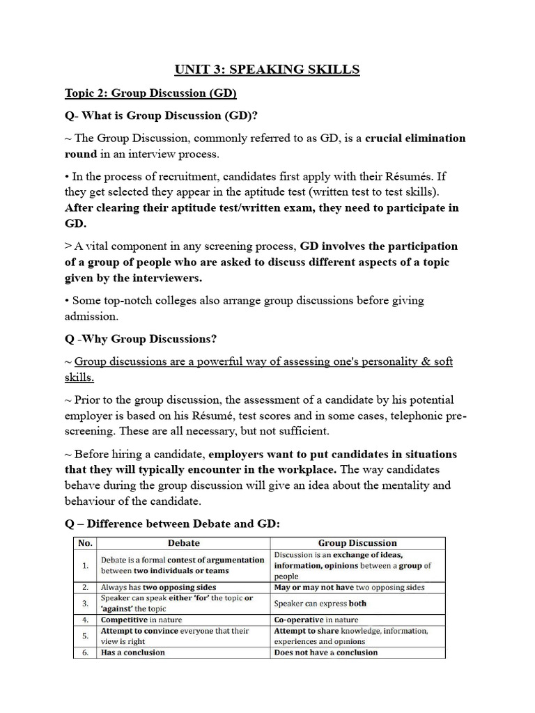 Topic 3.2 - Group Discussion | PDF | Career & Growth