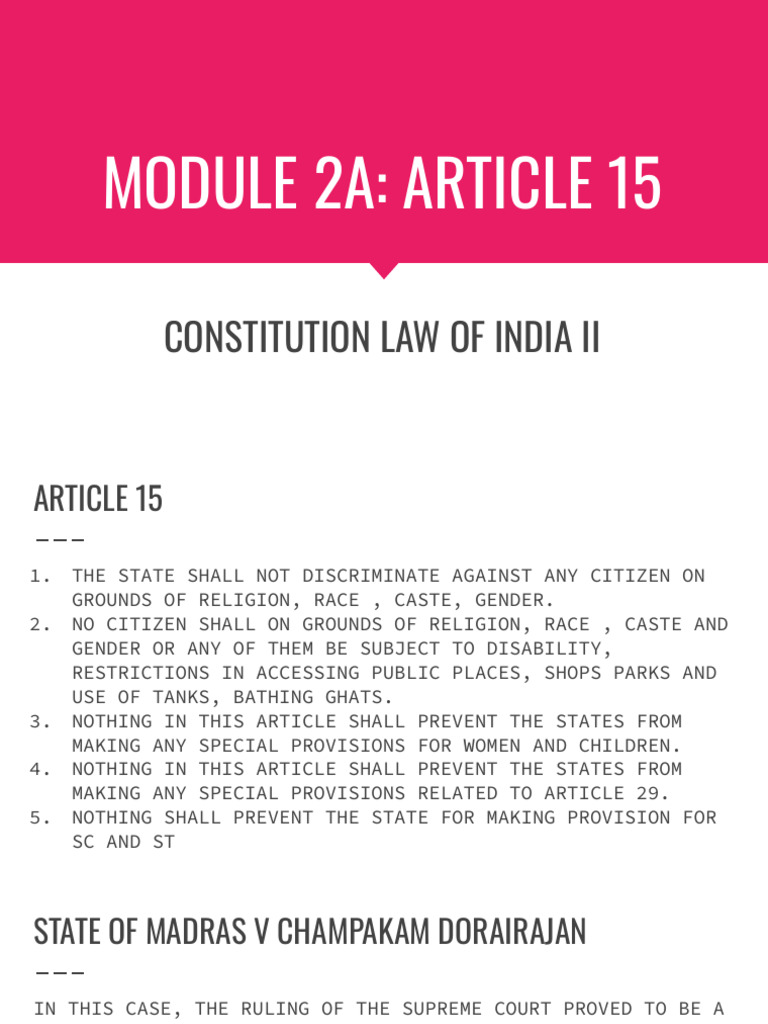 Module 2a - Article 15 | PDF | Justice | Crime & Violence