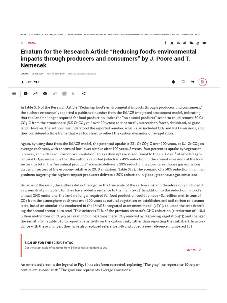 Poore-2018-Reducing Food's Environmental Impacts Through Producers and Consumers-Erratum | PDF ...