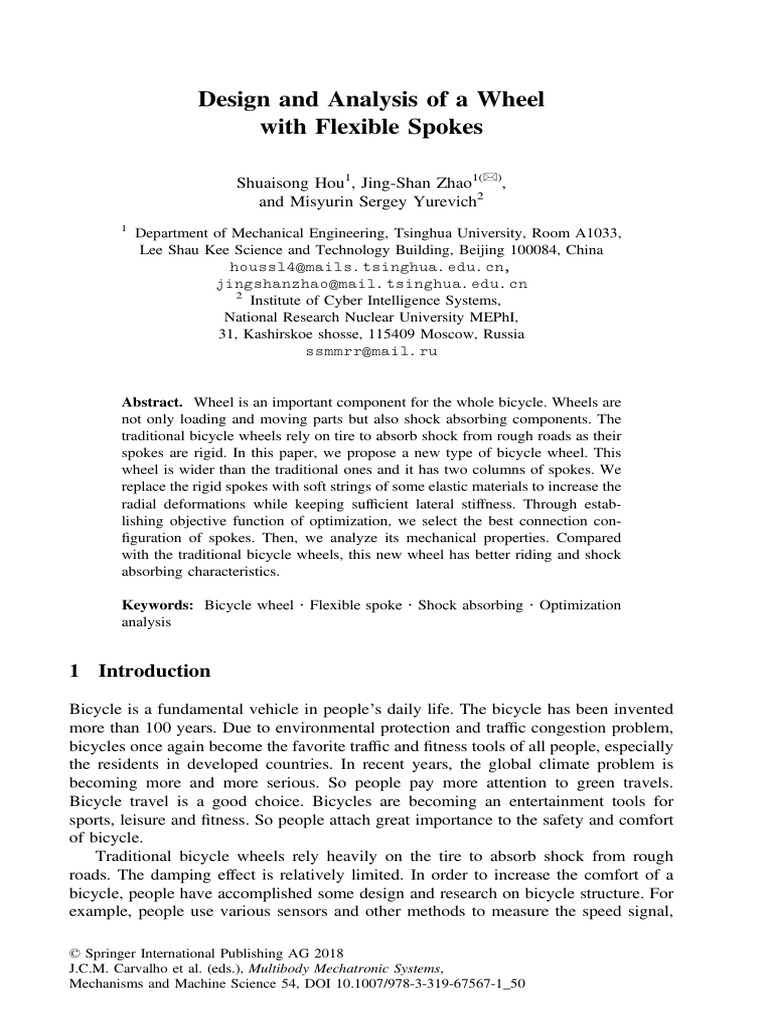 Design and Anlysis of A Wheel With Flexible Spokes | PDF | Young's ...