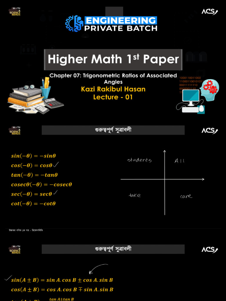 Trigonometry Class 1 Note | PDF