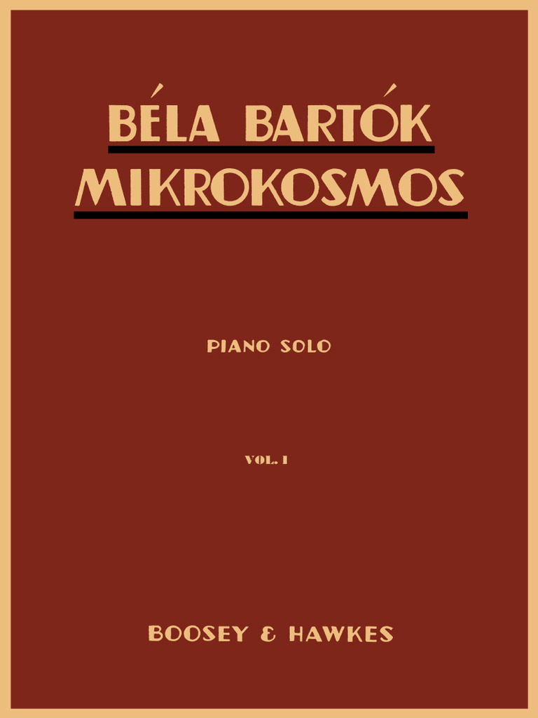 Vol. 1 - Mikrokosmos (Bartók) | PDF