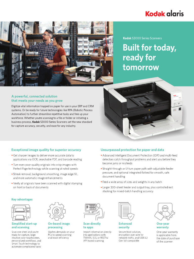 A3 KM-Kodak-S3000-Series-Scanner - Brochure | PDF | Business