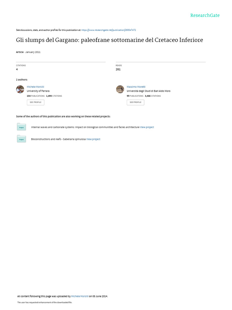 Morsilli Moretti 2011 Slump Gargano | PDF