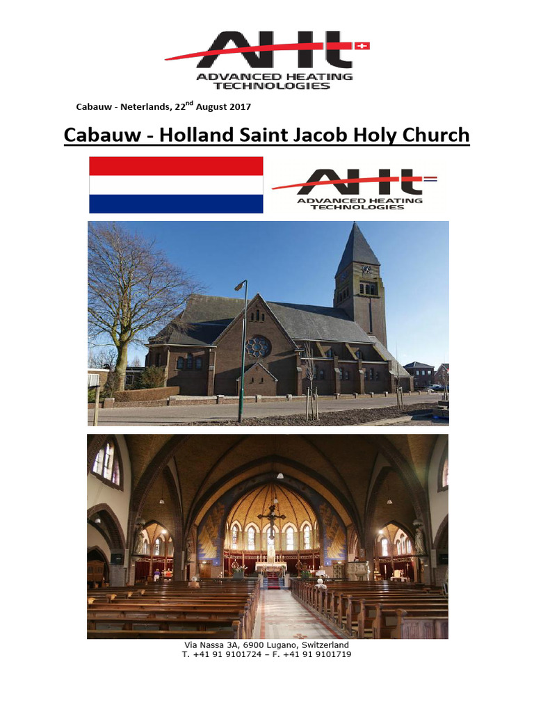 Cabauw - Holland Saint Jacob Holy Church Installation Project | PDF