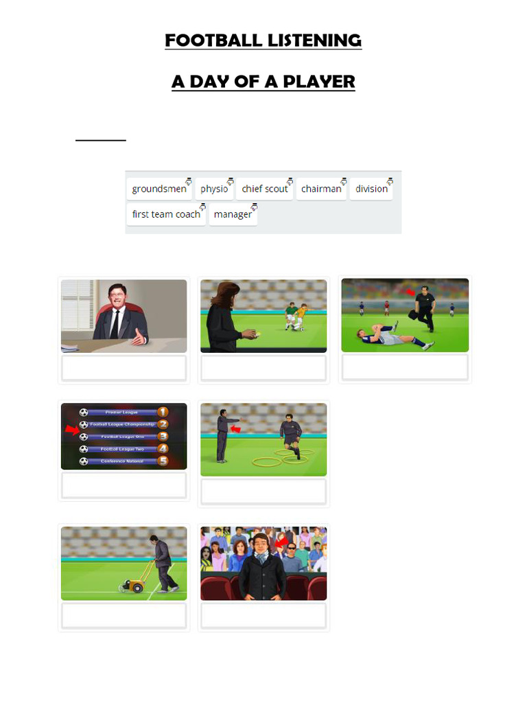 Listening Day of A Footballer | PDF | Language Arts & Discipline