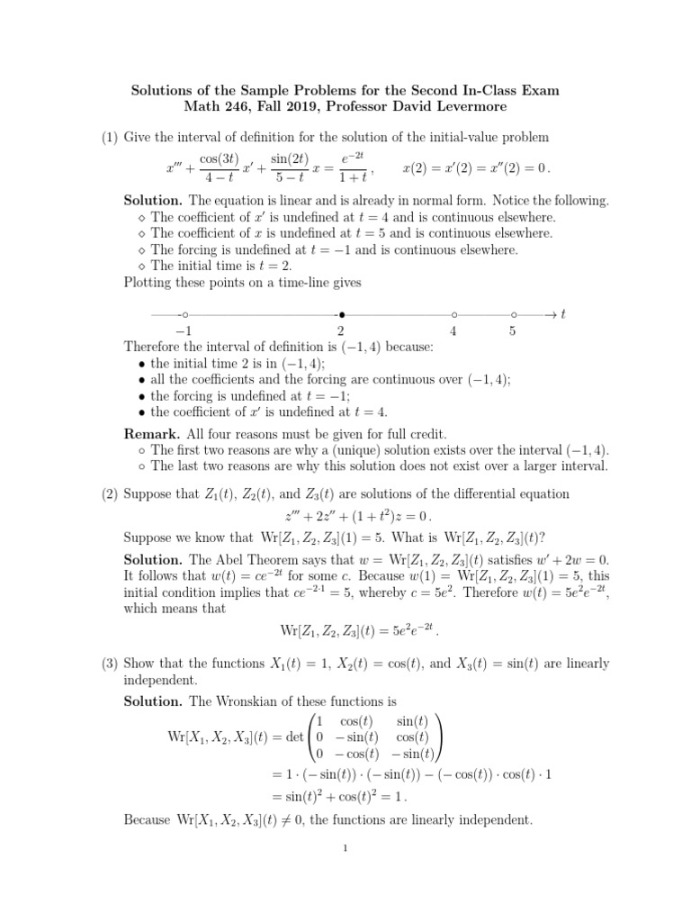 Samp 2 Sol | PDF | Polynomial | Equations
