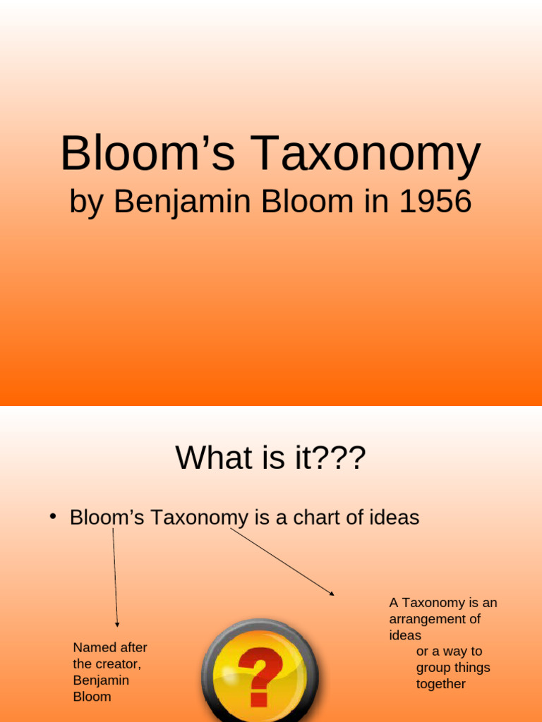 4.5. Boom's Taxonomy | PDF | Knowledge | Thought