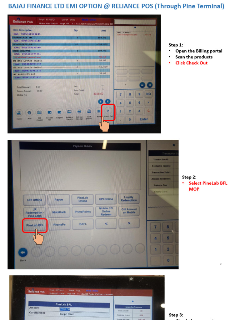 Reliance BFL Pine Terminal Transaction Flow | PDF | Business | Finance & Money Management