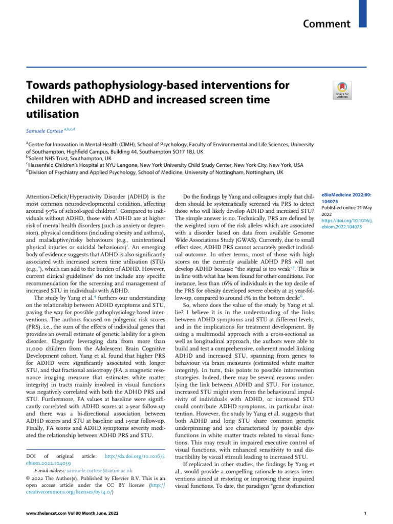 Towards Pathophysiology Based Interventions For CH | PDF | Attention ...