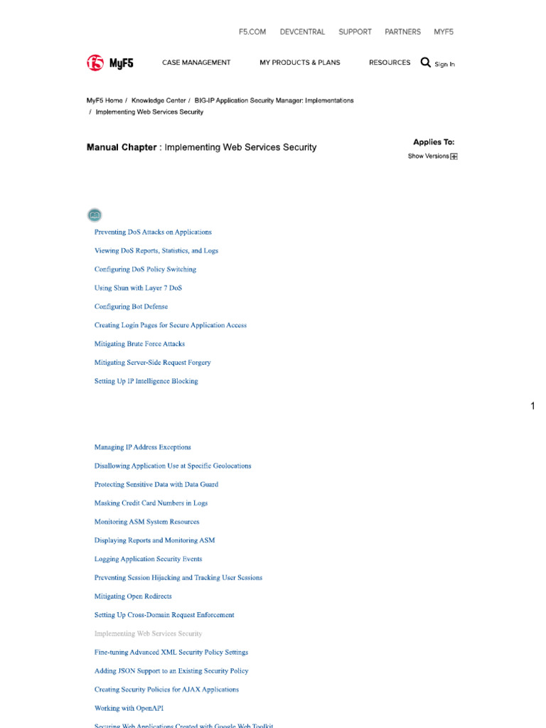BIG IP Implementing Web Services Security | PDF