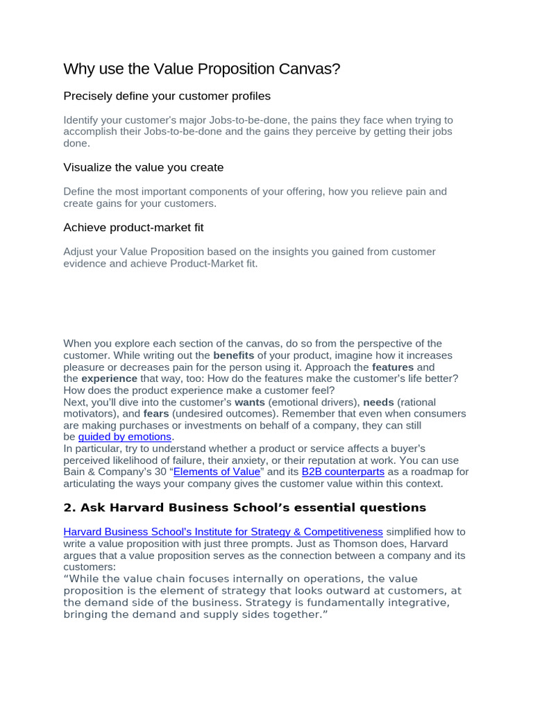 Value Proposition Design | PDF