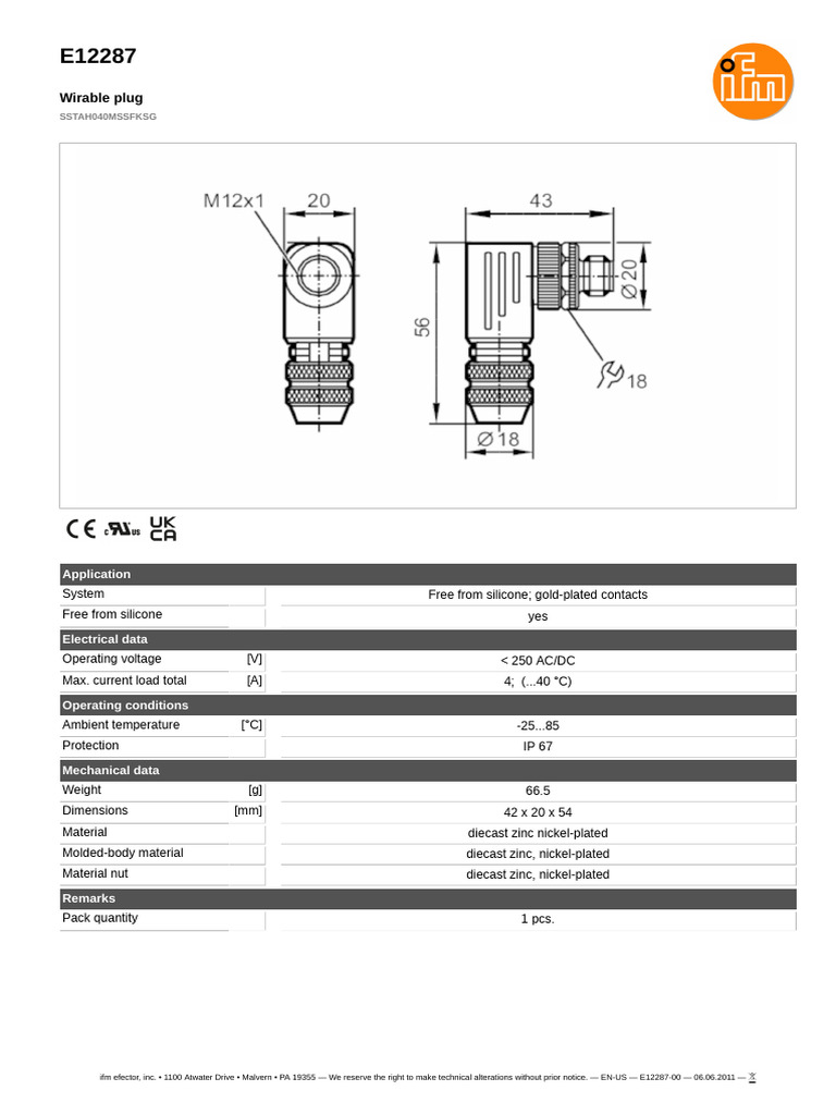 Wirable Plug: Sstah040Mssfksg | PDF