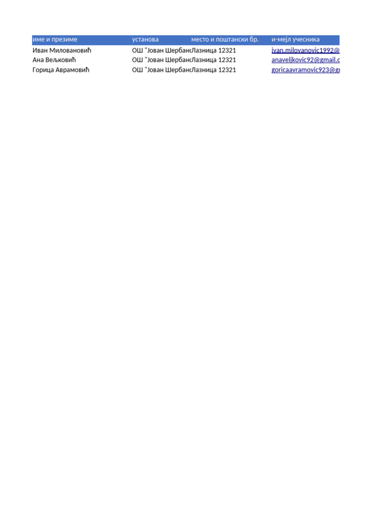 Formular Za Prijavu | PDF