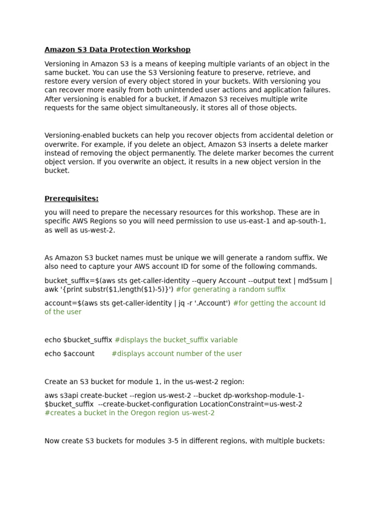 Amazon S3 Data Protection | PDF | Amazon Web Services | Computer Science