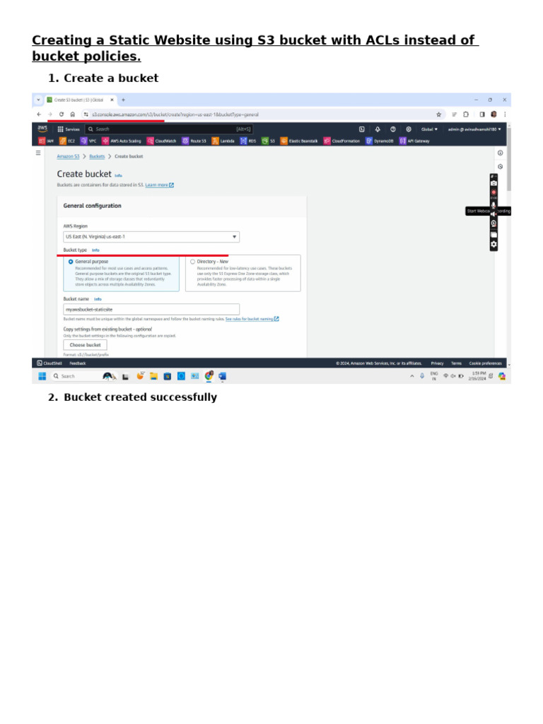 Creating A Static Website Using S3 Bucket With ACLs Instead of Bucket Policies | PDF | Computers