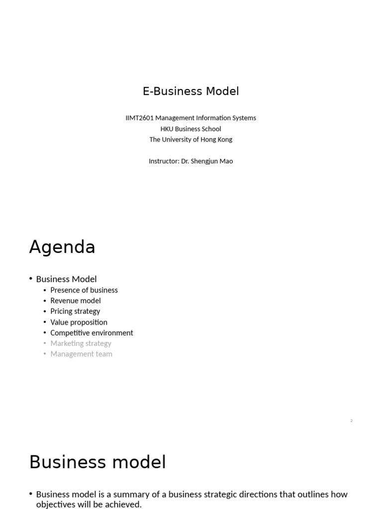 6.1 Lec5 - E-Business | PDF | Marketing Strategy | Business Model