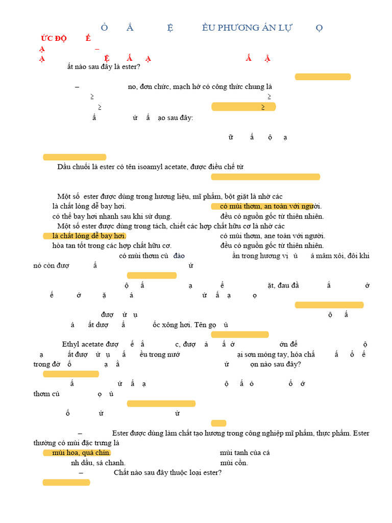 Ans Hoá Thi Giữa Kì | PDF