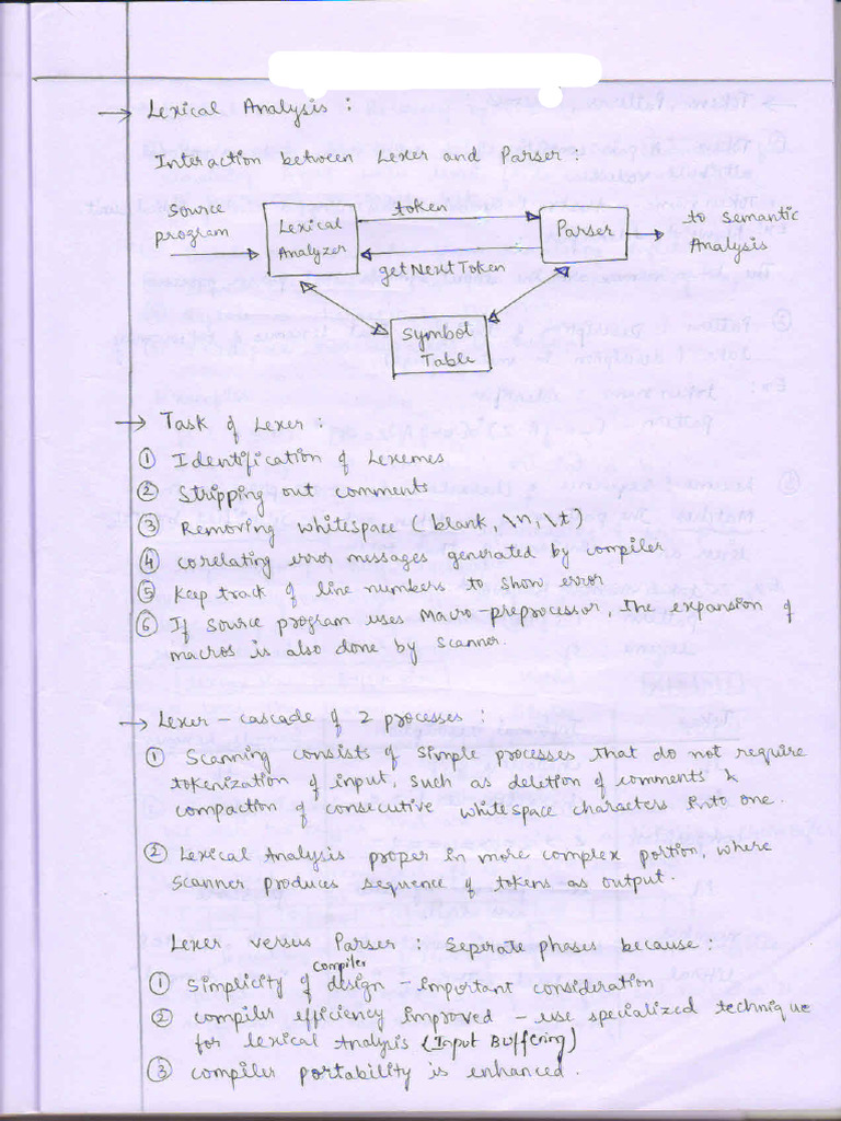 21CS51 - ATCD - MODULE 2 - Lexical Analysis Phase of Compiler Design | PDF | Computers