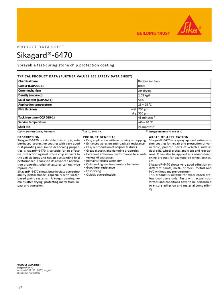 Sikagard - 6470 | PDF | Paint | Building Engineering