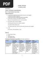 Student - Oral - Observation - Matrix SOLOM | PDF | Fluency | Vocabulary