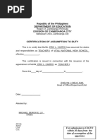 CS Form No. 4 Revised 2025 Certification of Assumption To Duty | PDF