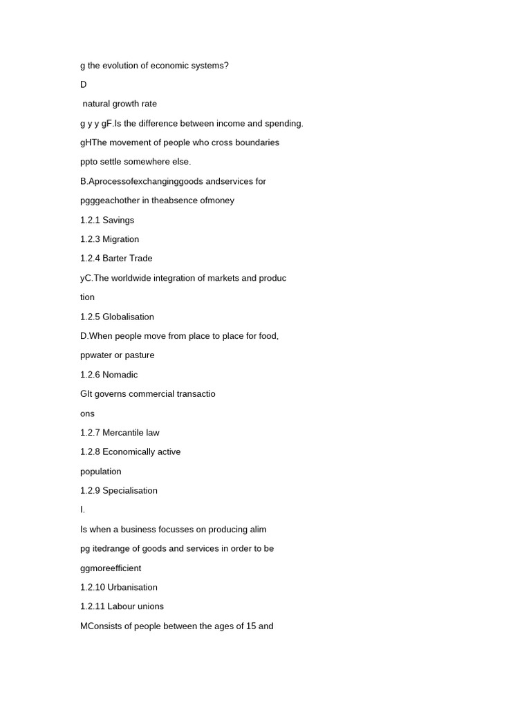 G The Evolution of Economic Systems | PDF | Finance & Money Management ...