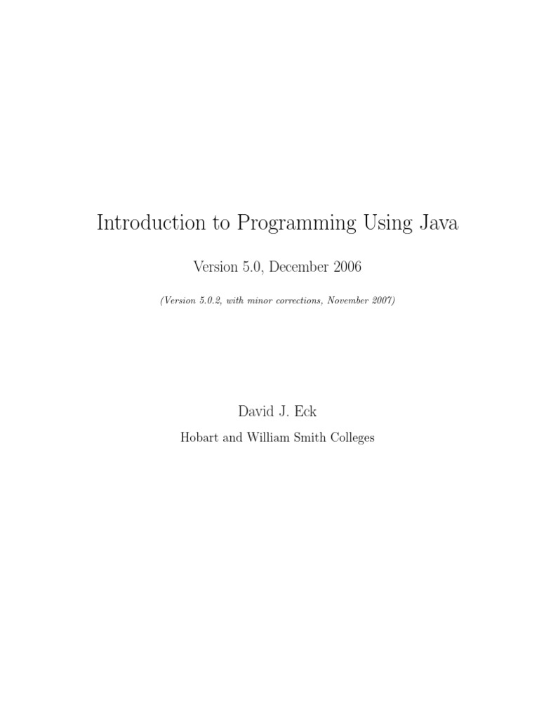 Javanotes Dvi | PDF | Class (Computer Programming) | Parameter ... Javanotes Dvi | PDF | Class (Computer Programming) | Parameter ...